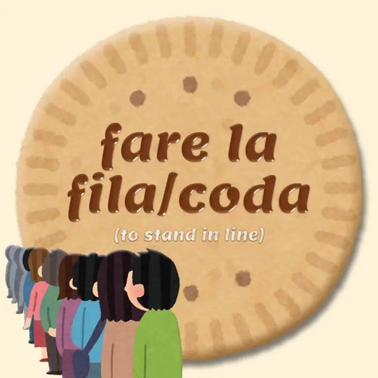 To say to stand in line - Italian Collocations